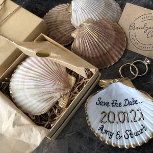 Shell Save the Date | Beach Wedding Save the Dates With Personalised ...