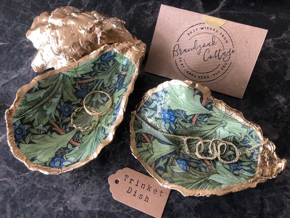 William Morris Shells Granville Gold Oyster Shell Trinket Dish - Etsy