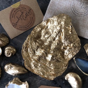 Gilded Oyster Shell Welcome Sign | Wedding Welcome Table Personalised ...