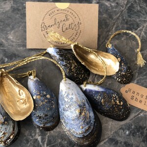 Gilded Mussel Shell Seashell Ornaments, Shell Christmas Decorations ...
