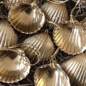 Bulk Gifts Gold Shell Wedding Favours Hanging Shell Decorations ...