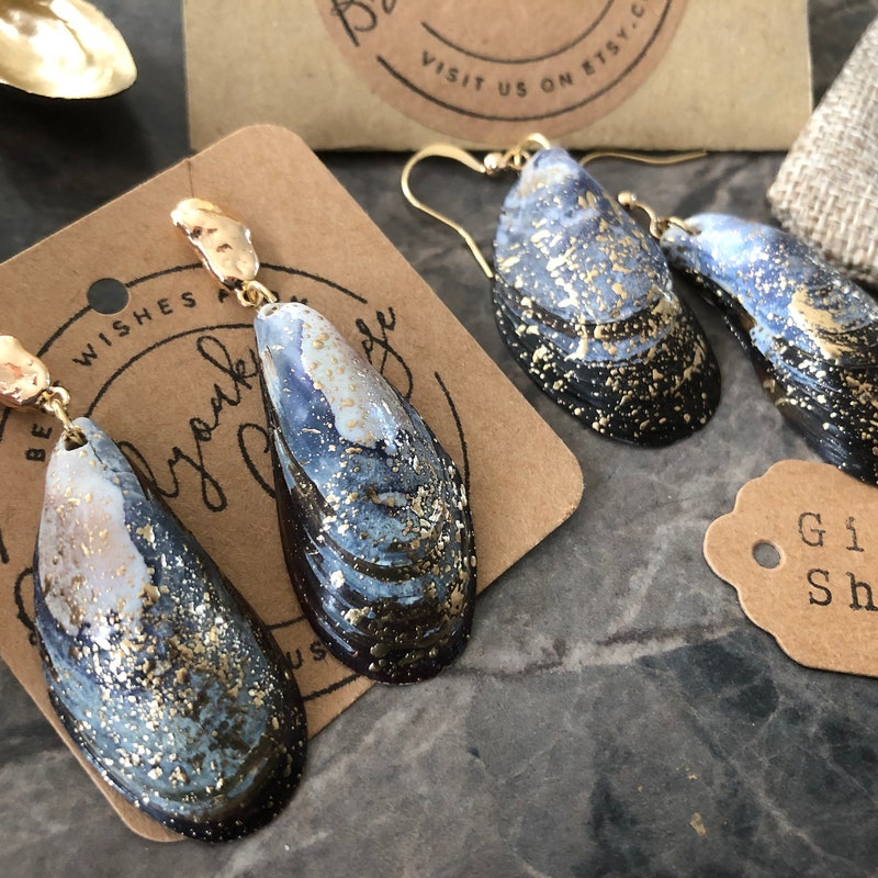 Mussel Shell Earring - Etsy