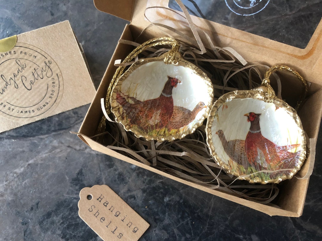 Pheasant Decorations, Hanging Game Bird Ornament, Single or Pair ...