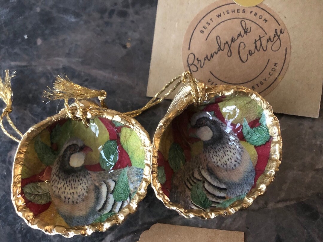 Partridge in a Pear Tree Decorations, Hanging Game Bird Ornament ...