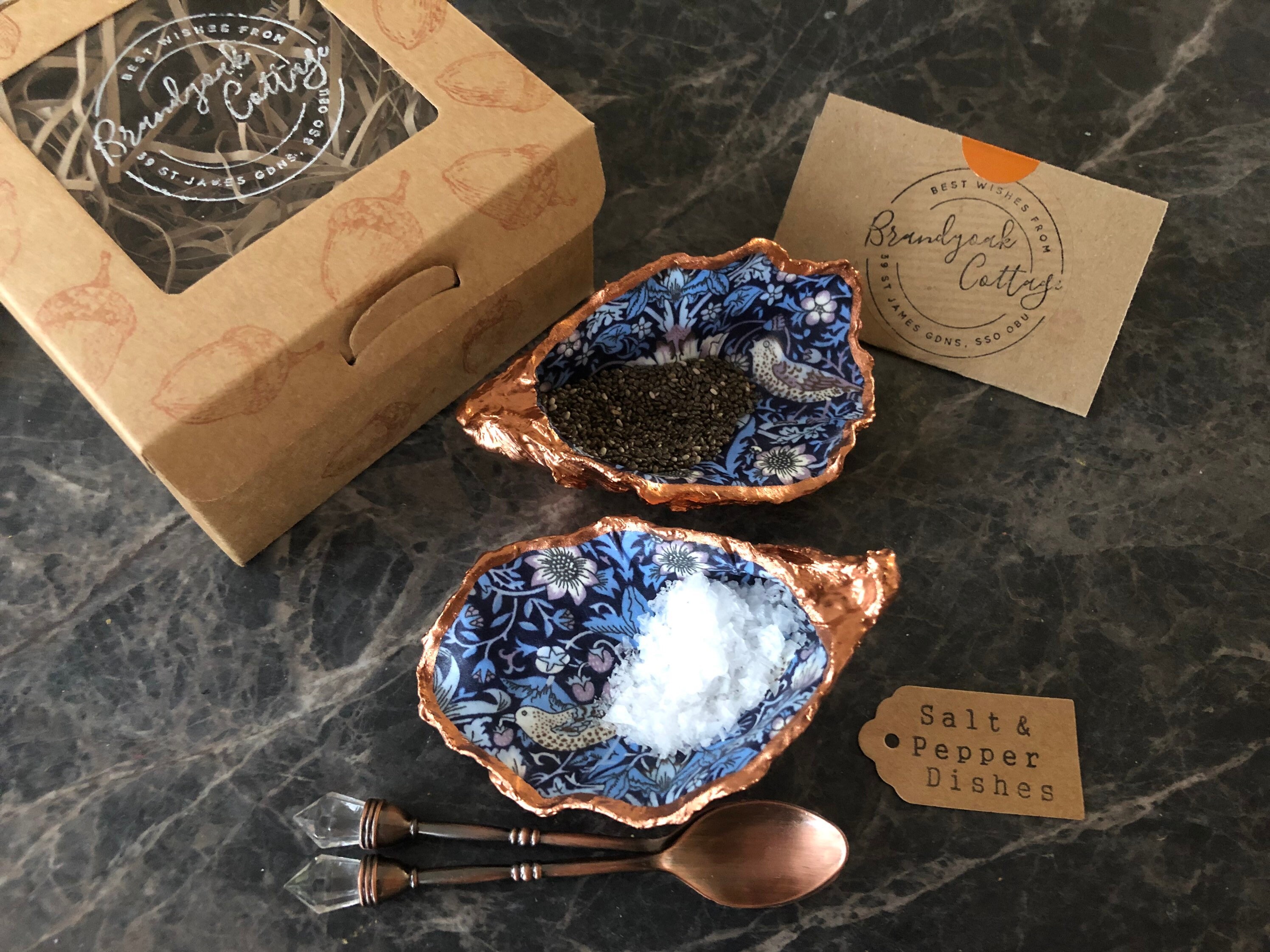 William Morris Strawberry Thief Pair of Copper Oyster Shell | Etsy UK