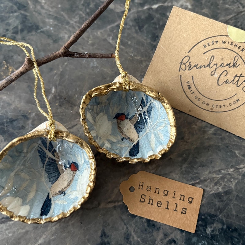 Bird Shell Ornaments - Etsy UK