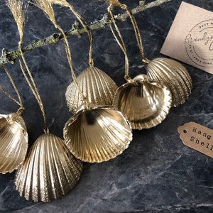 Bulk Gifts Gold Shell Wedding Favours Hanging Shell Decorations ...