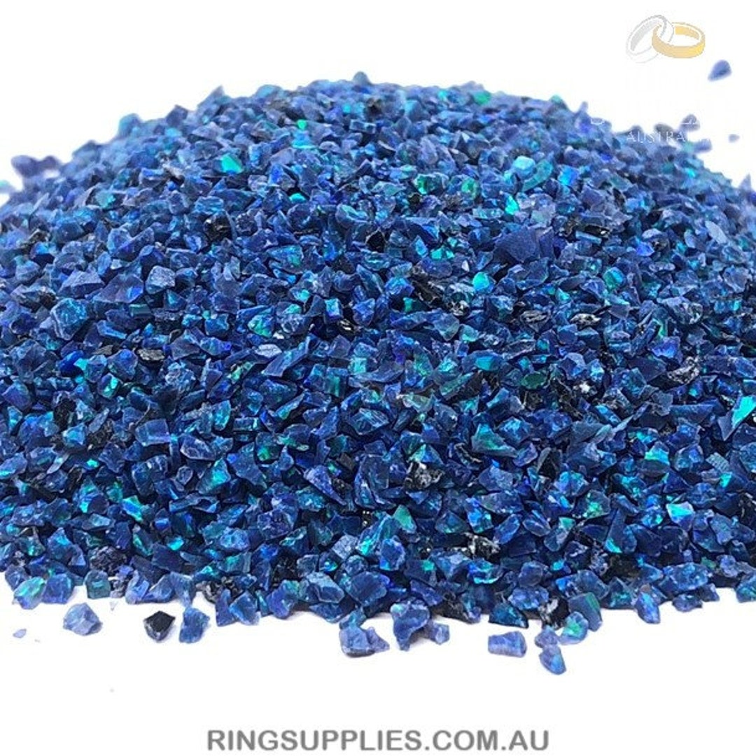 Ocean Blue Crushed Opal Chips - Etsy