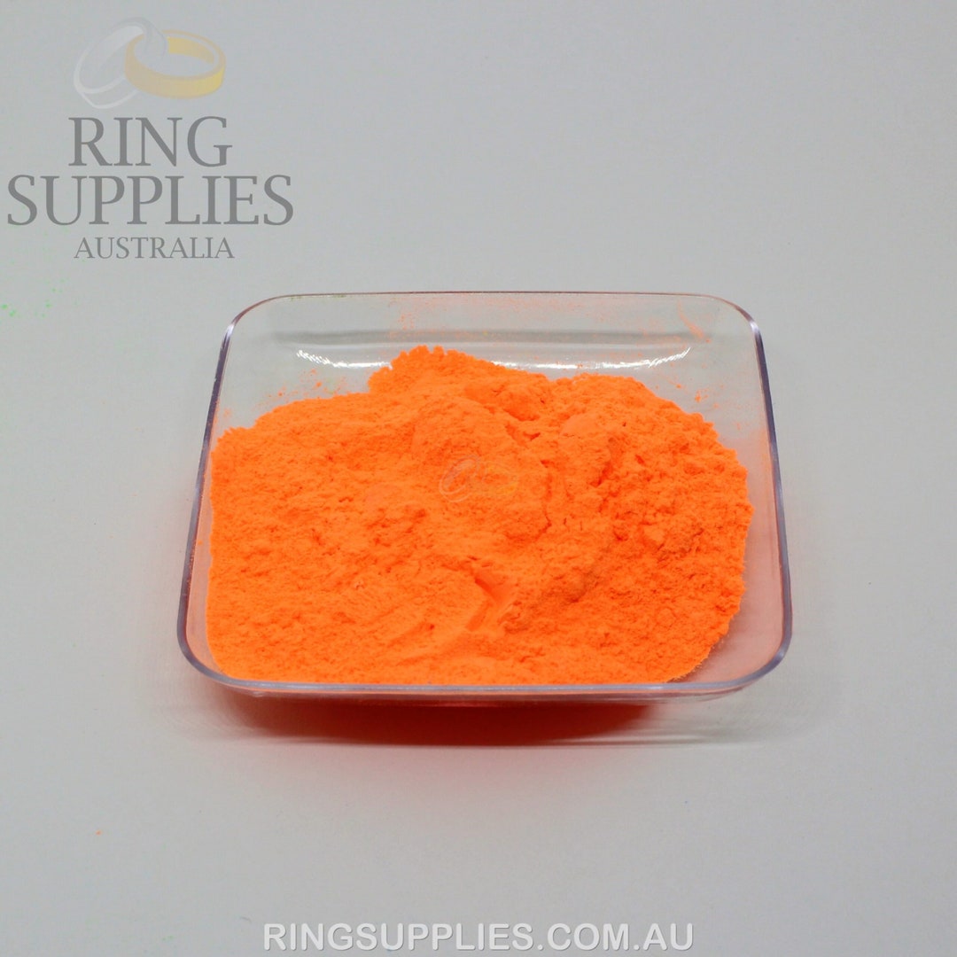 Neon Orange Glow in the Dark Powder Pigment - Etsy UK