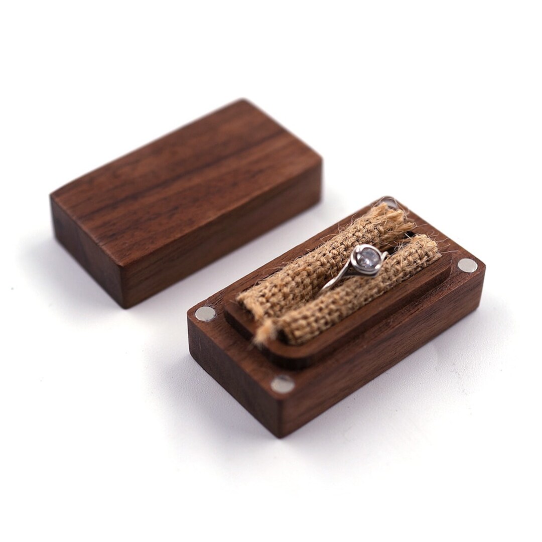Black Walnut Ring Presentation Box - Etsy