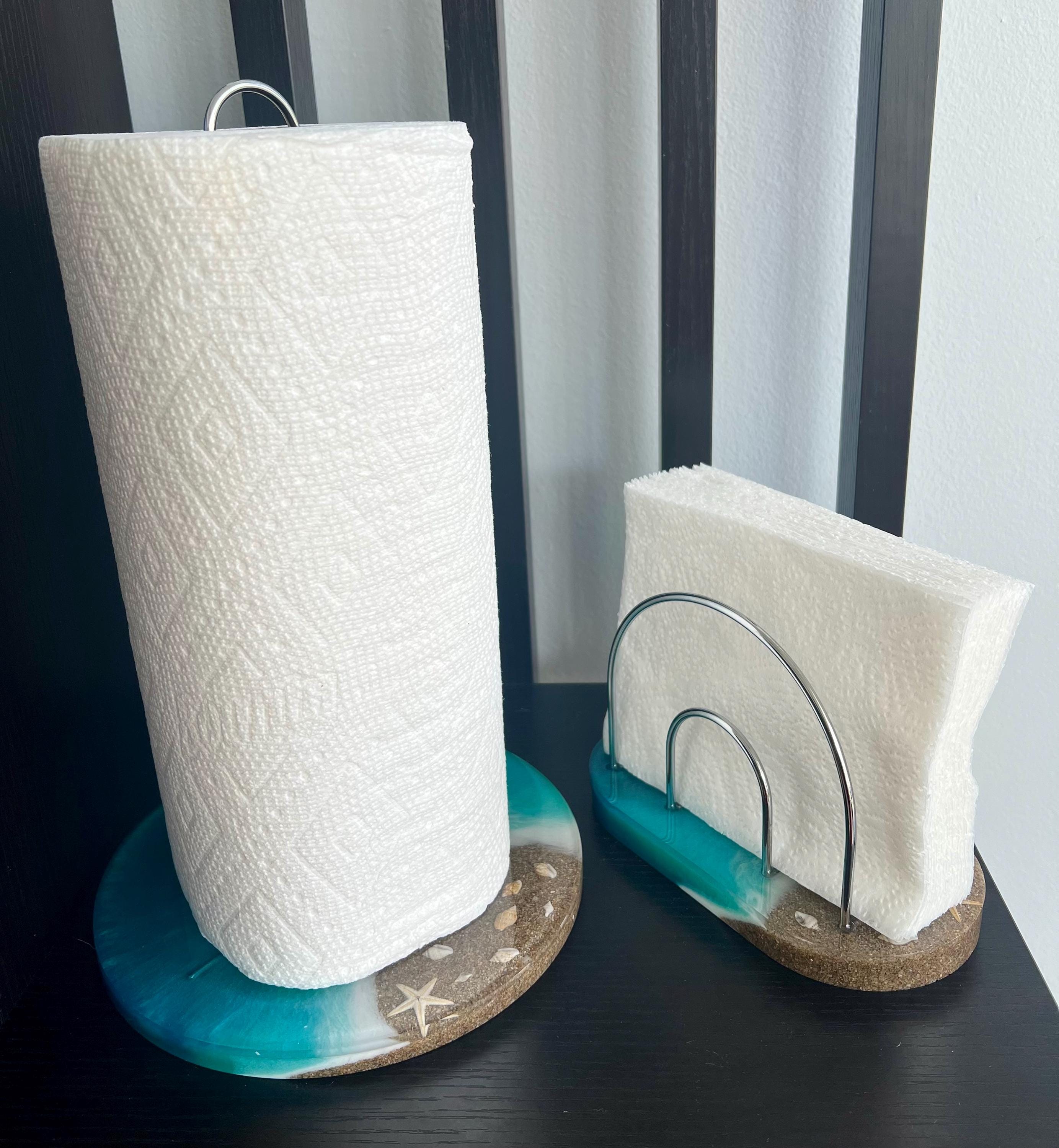 Custom Beach Themed Paper Towel / Napkin Holders - Sunset Beach - Set ...