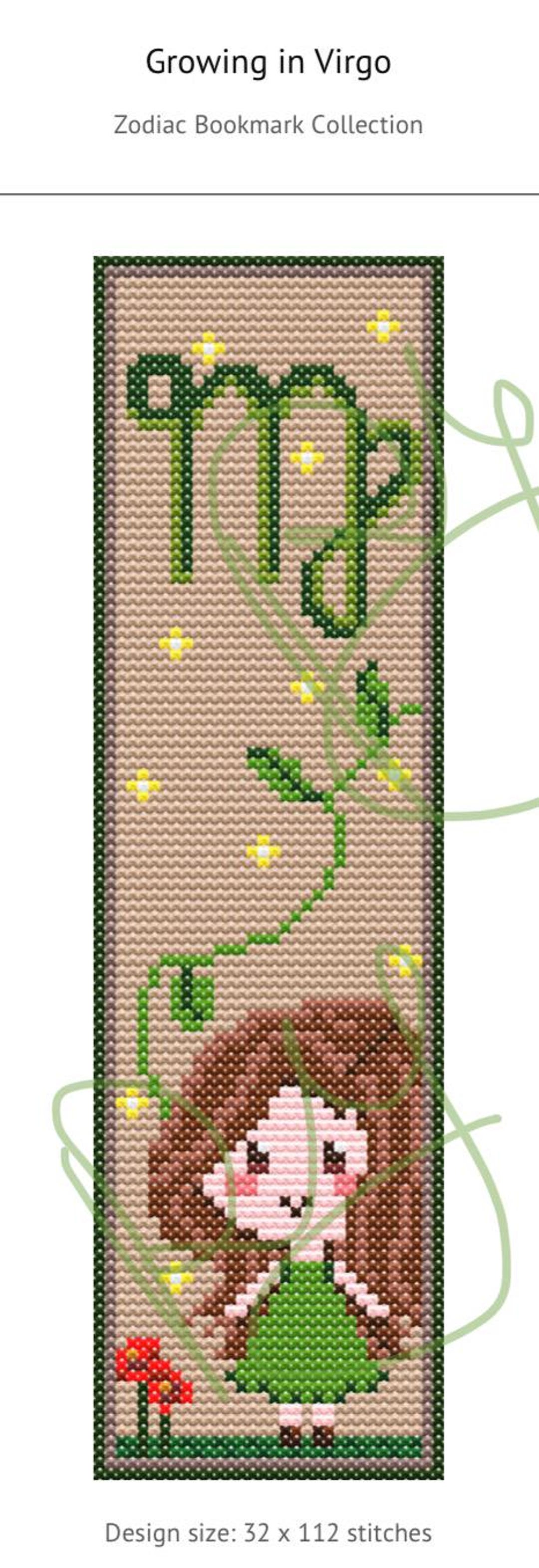 Growing in Virgo Cross Stitch Pattern - Etsy
