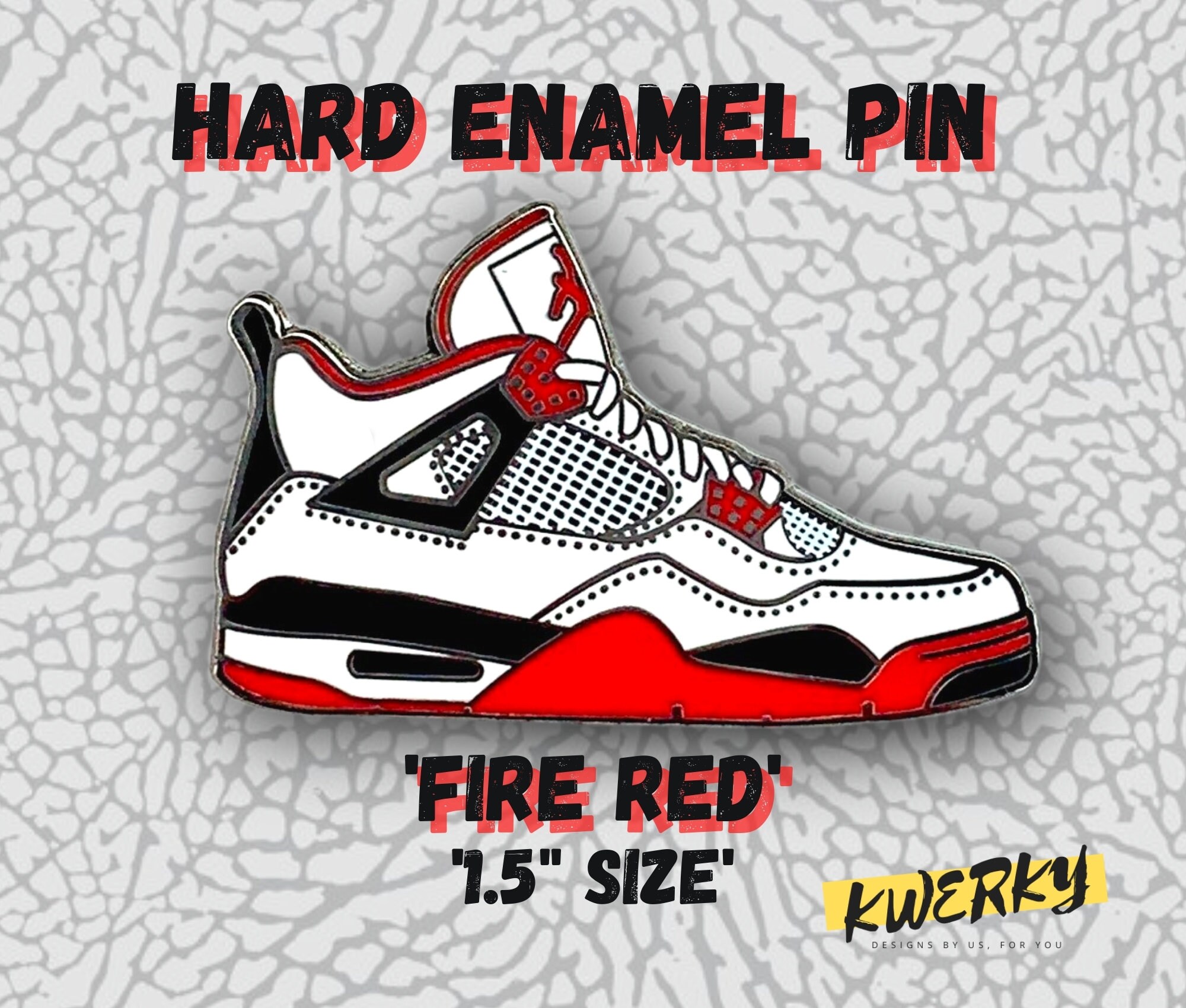 Nike Jordan Sneaker Pin Badge / Fire Red / Jordan 4 / Lapel / | Etsy
