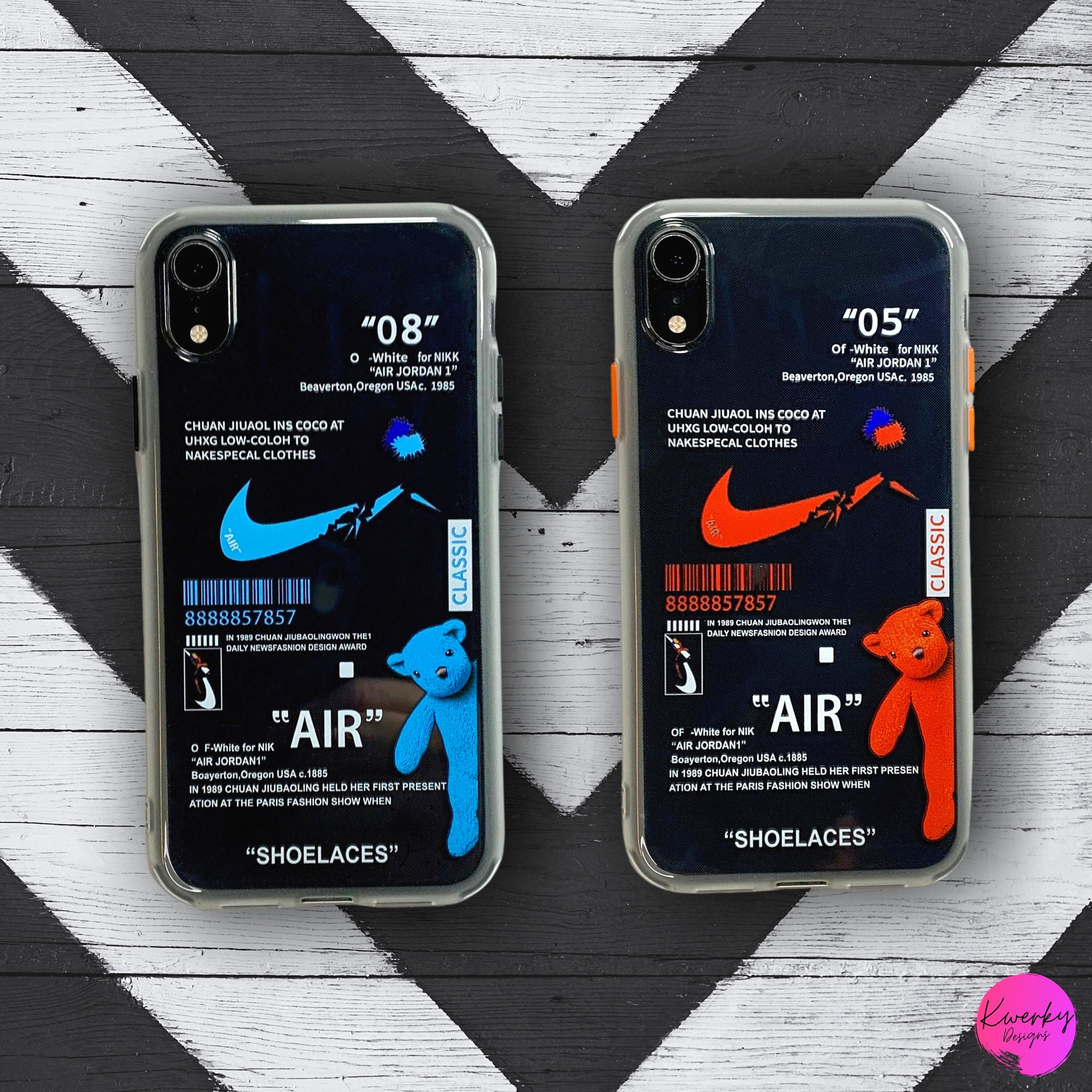 Nike Off White Style Teddy Phone Case / iPhone 7 / 8 / X / XS | Etsy