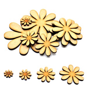 Wooden Daisy Flowers Craft Shapes Scrapbooking Card Making Crafts ...