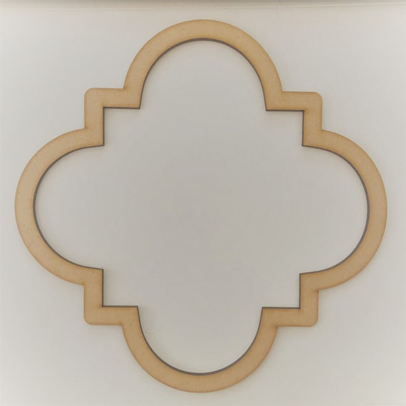 Quatrefoil Outline Shapes Barbed Quatrefoil Symbol Blank | Etsy