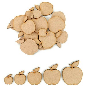 Teacher Apple MDF Best Teacher Gift Craft Shapes Wooden Blank End of ...