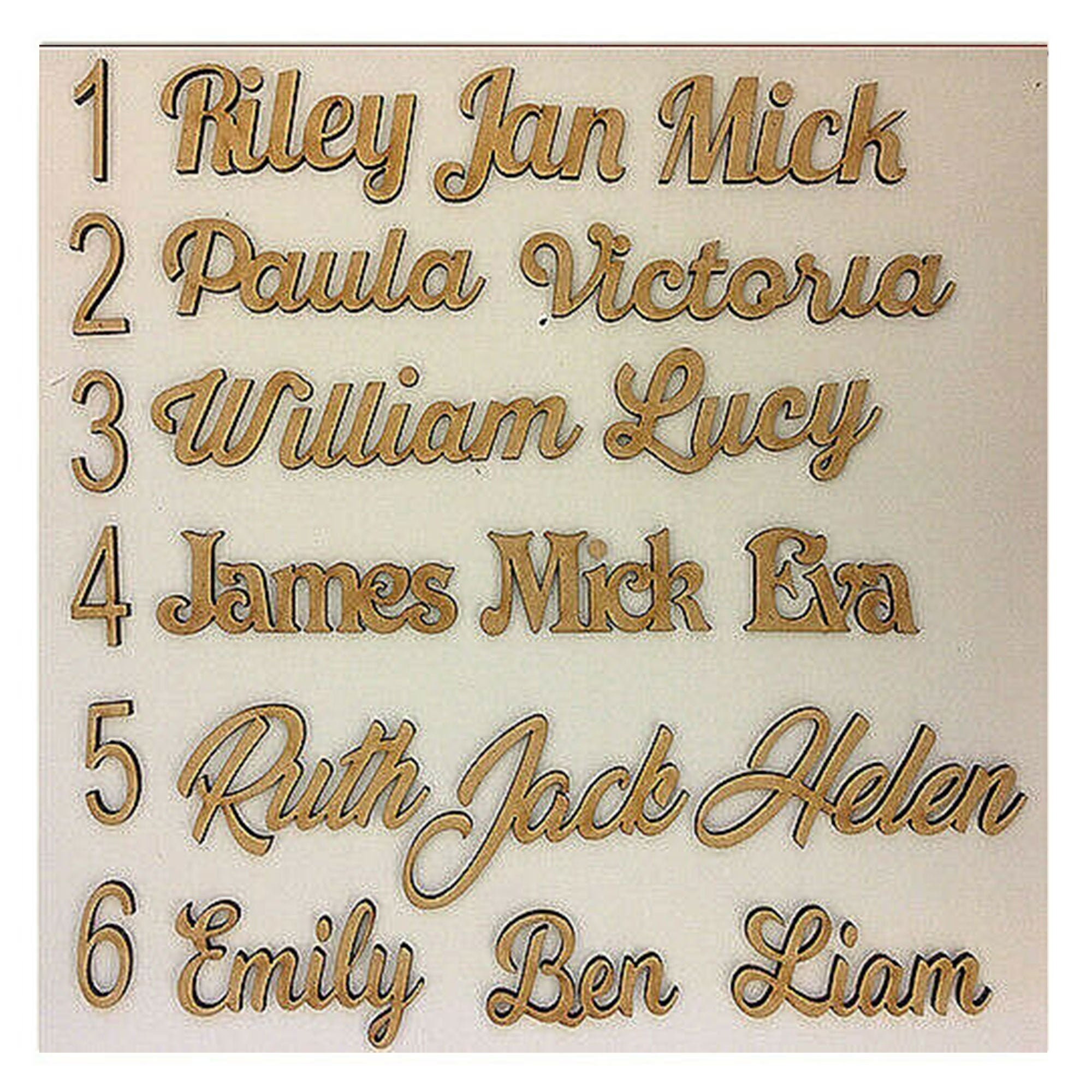 Personalised Script Names Words & Letters Wooden Christmas - Etsy UK