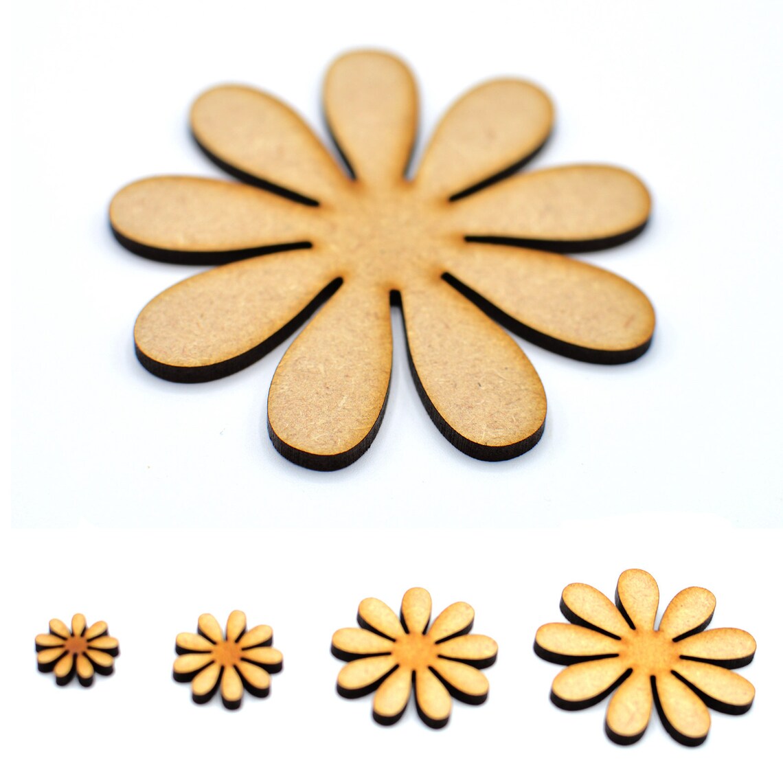 Wooden Daisy Flowers Craft Shapes Scrapbooking Card Making - Etsy