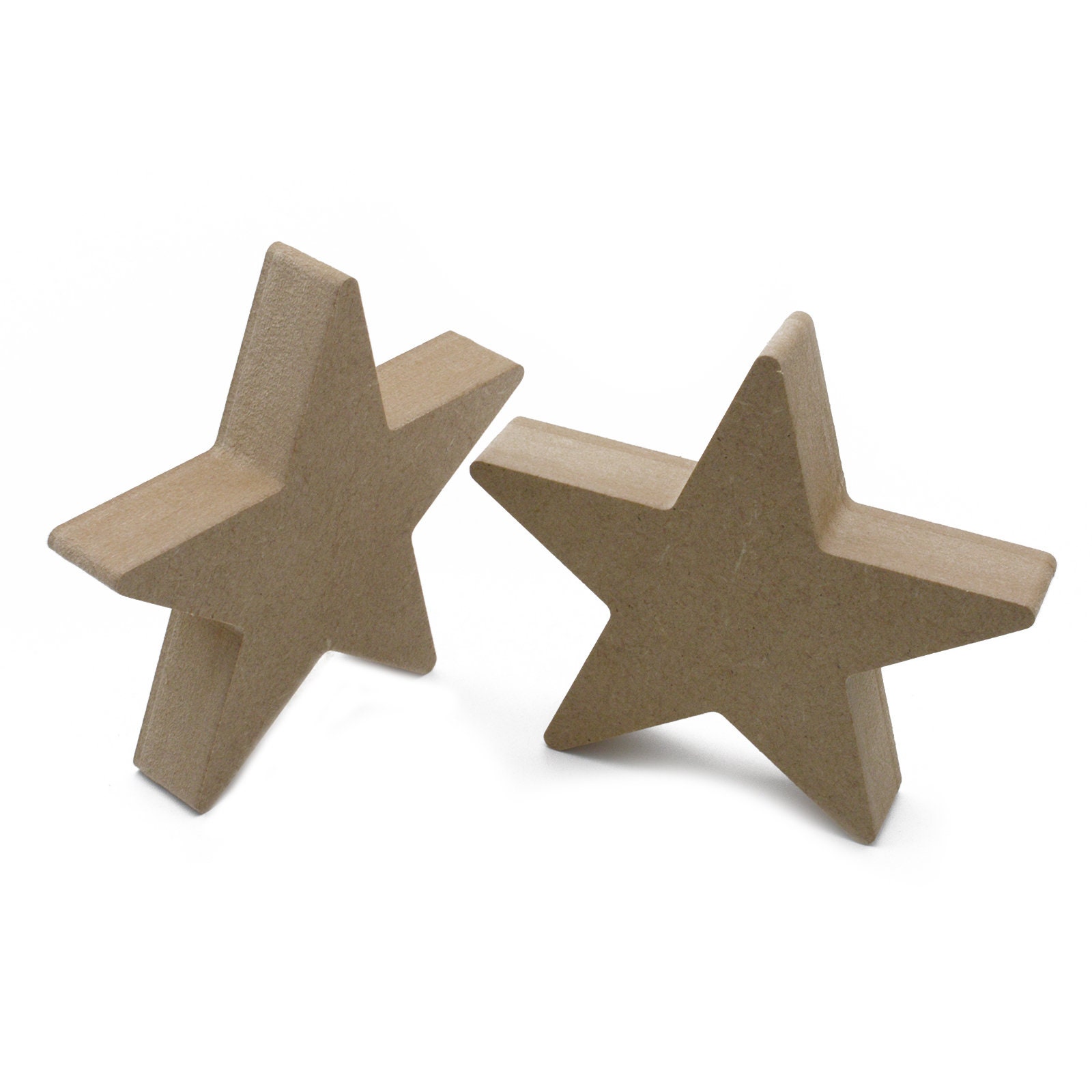 Star - Freestanding Wooden MDF Blank Shape, Unpainted, 18mm Thick ...