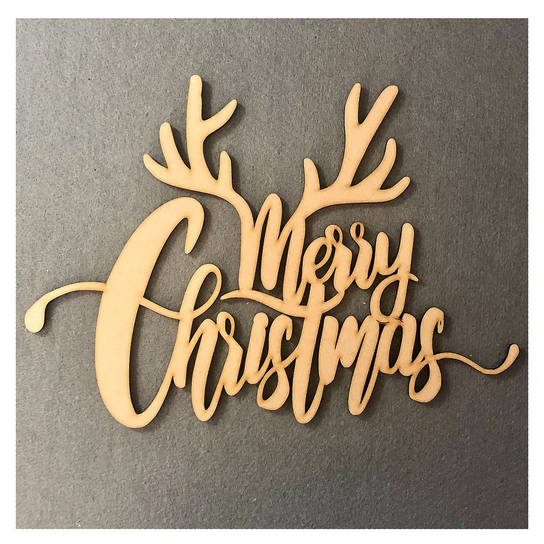 Merry Christmas Party Sign, Christmas Decoration, Wall Decor, Unpainted ...