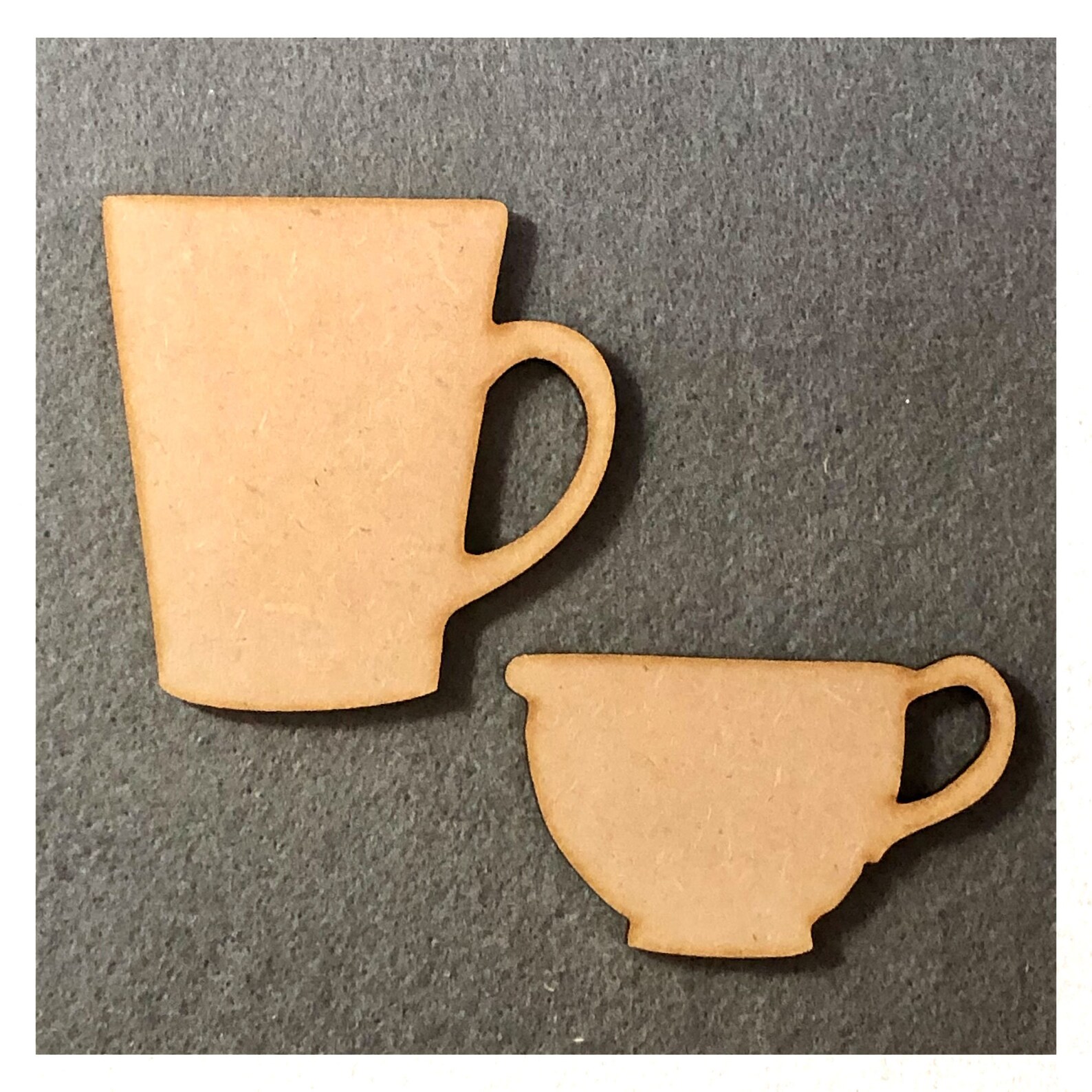 Tea Coffee Cup Mug MDF Craft Shapes Wooden Cup Shape | Etsy