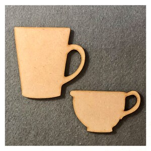 Tea Coffee Cup Mug MDF Craft Shapes Wooden Cup Shape - Etsy