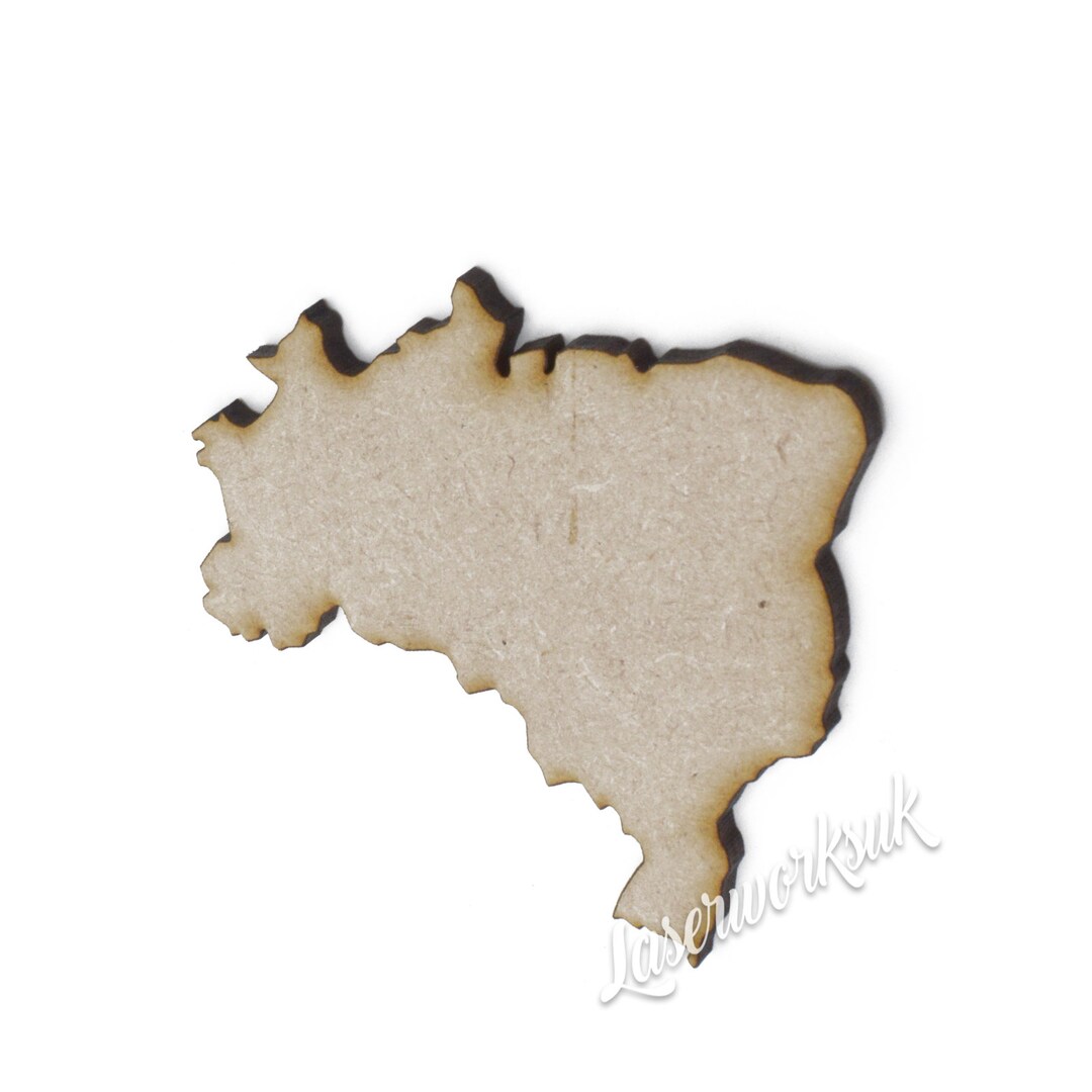 Map of Brazil Outline Cut Out, Brazilian Map, Craft Shape Mdf Blank ...