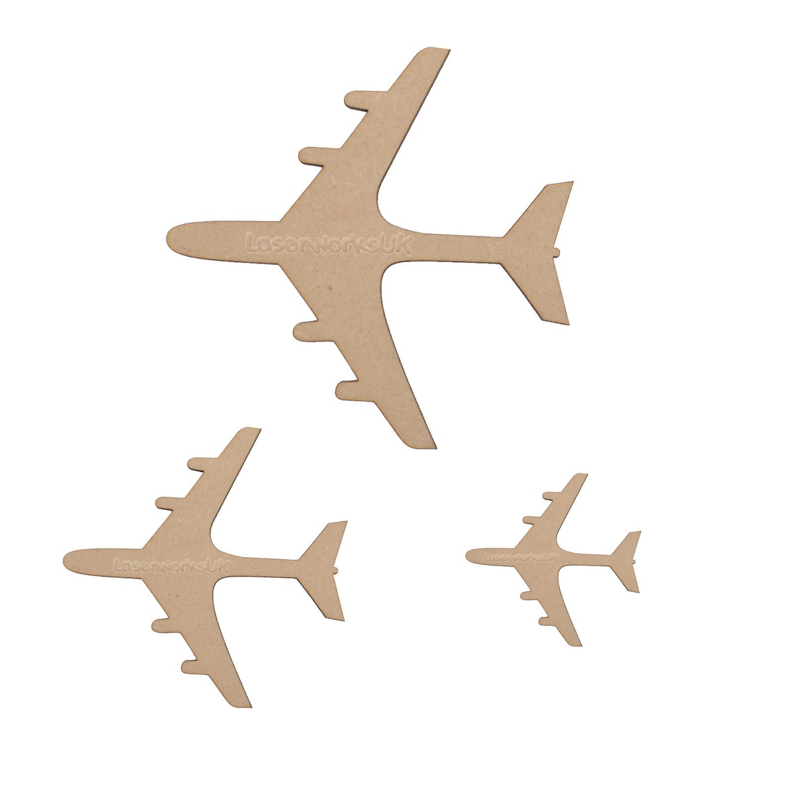 Plane MDF Craft Shapes - Wooden Aeroplane Jet Blank Decoration, Gift ...