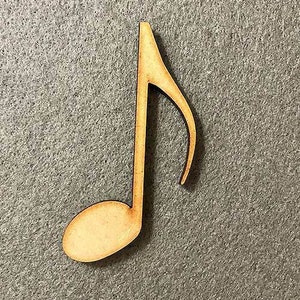 6 x Wooden Music Notes Craft Shapes Card Making Treble | Etsy