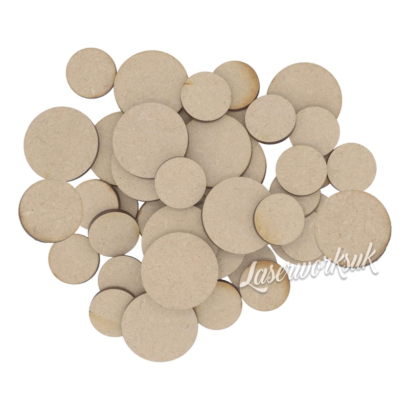 Wooden MDF Circles: Laser Cut Craft Blanks, 3mm Medite MDF - Etsy UK