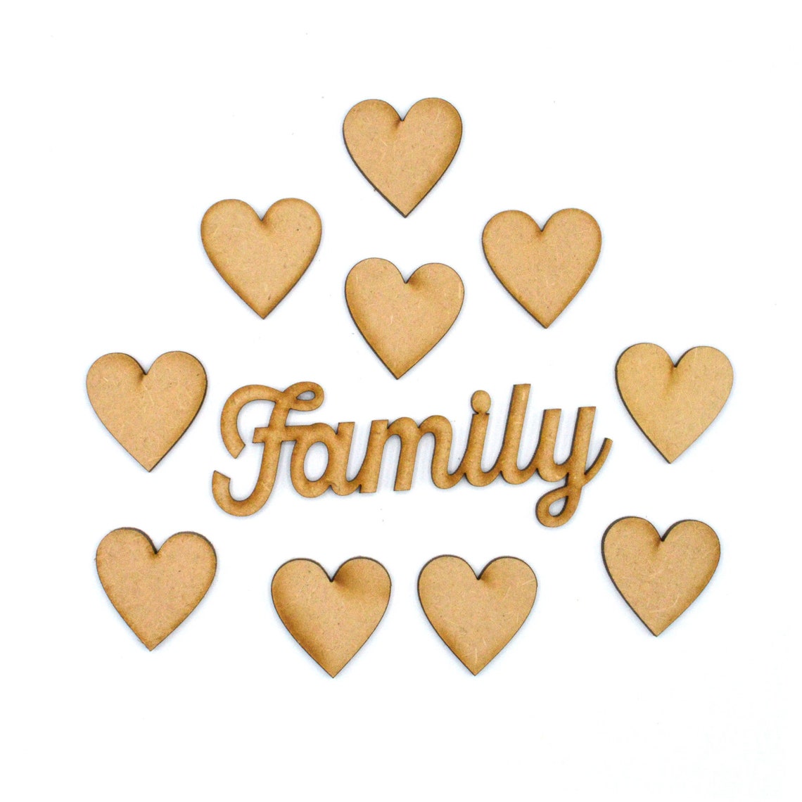 Family Tree Family Script Name Scroll Banner & Hearts. - Etsy UK