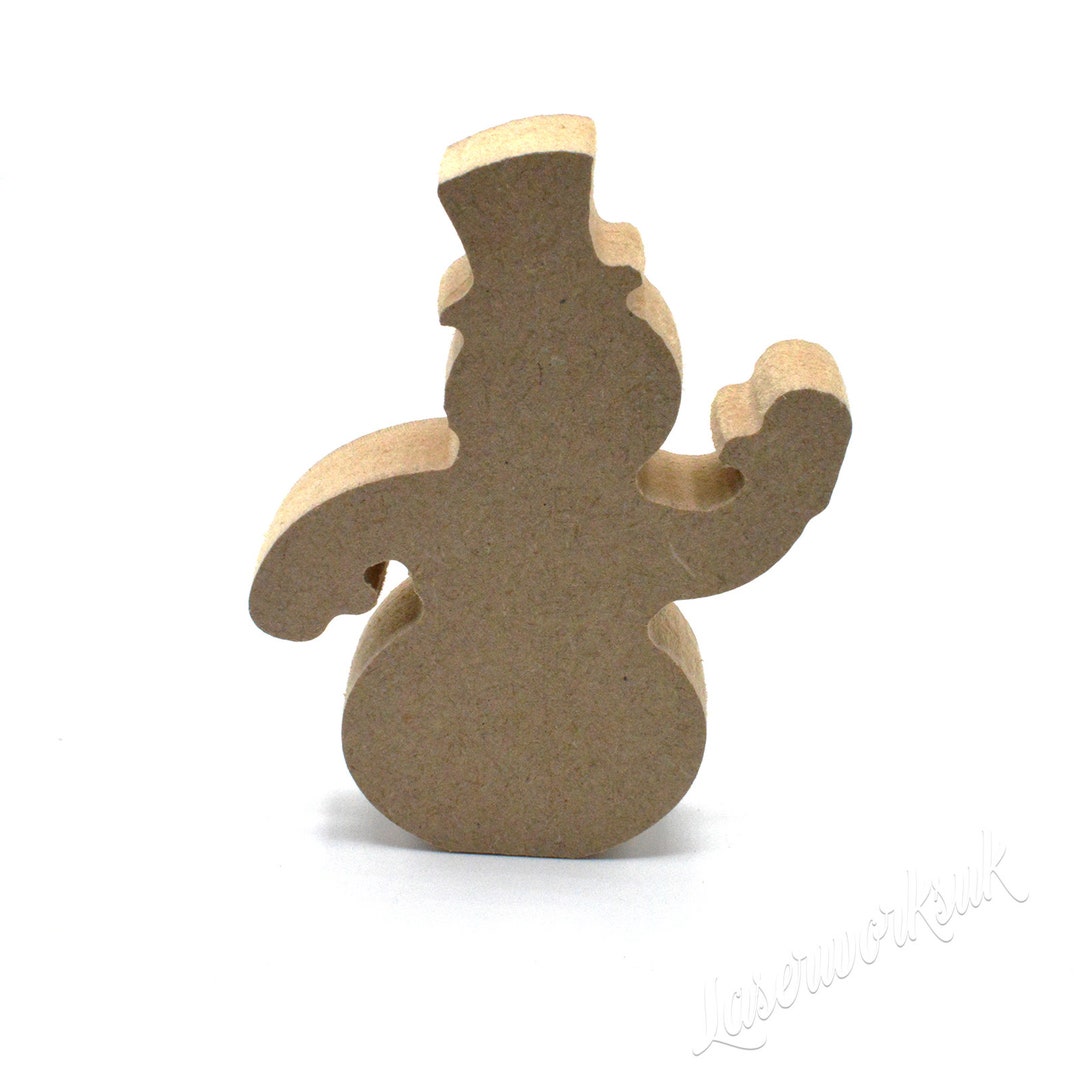 Freestanding Christmas Snowman Shape Wooden 18mm Thick MDF Blank Shape ...