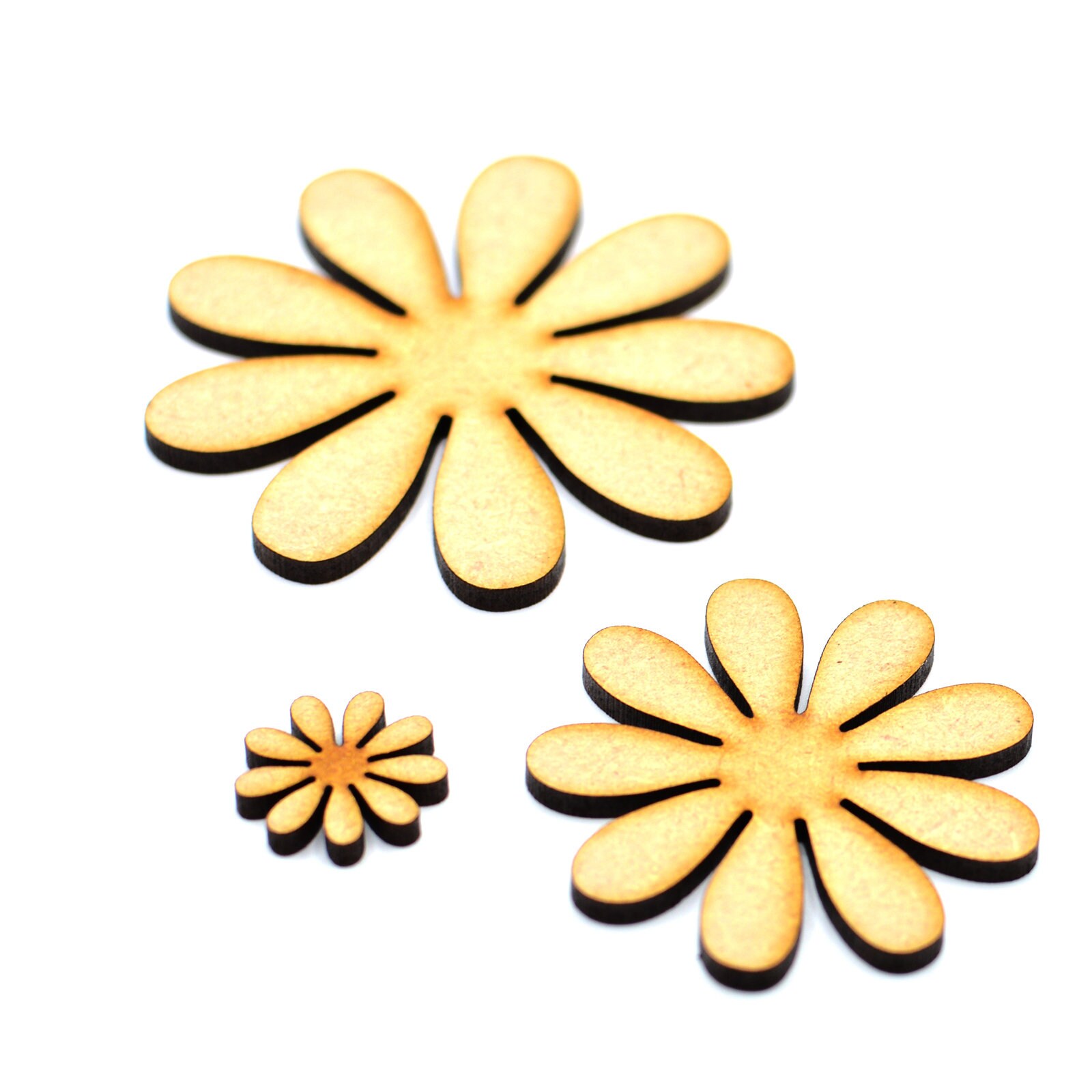 Wooden Daisy Flowers Craft Shapes Scrapbooking Card Making - Etsy UK