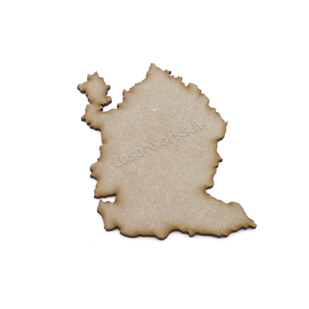 Map of Anglesey Wooden Outline Cut Out, Anglesey Map, Welsh Map, Craft ...