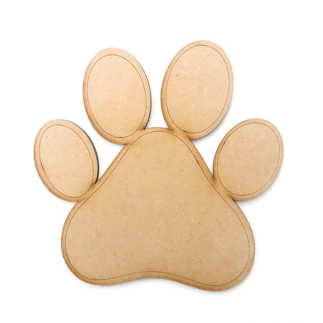 Wooden Dog Paw Shapes, Wooden Pet Paws, Craft Paws, Paw Prints, MDF ...