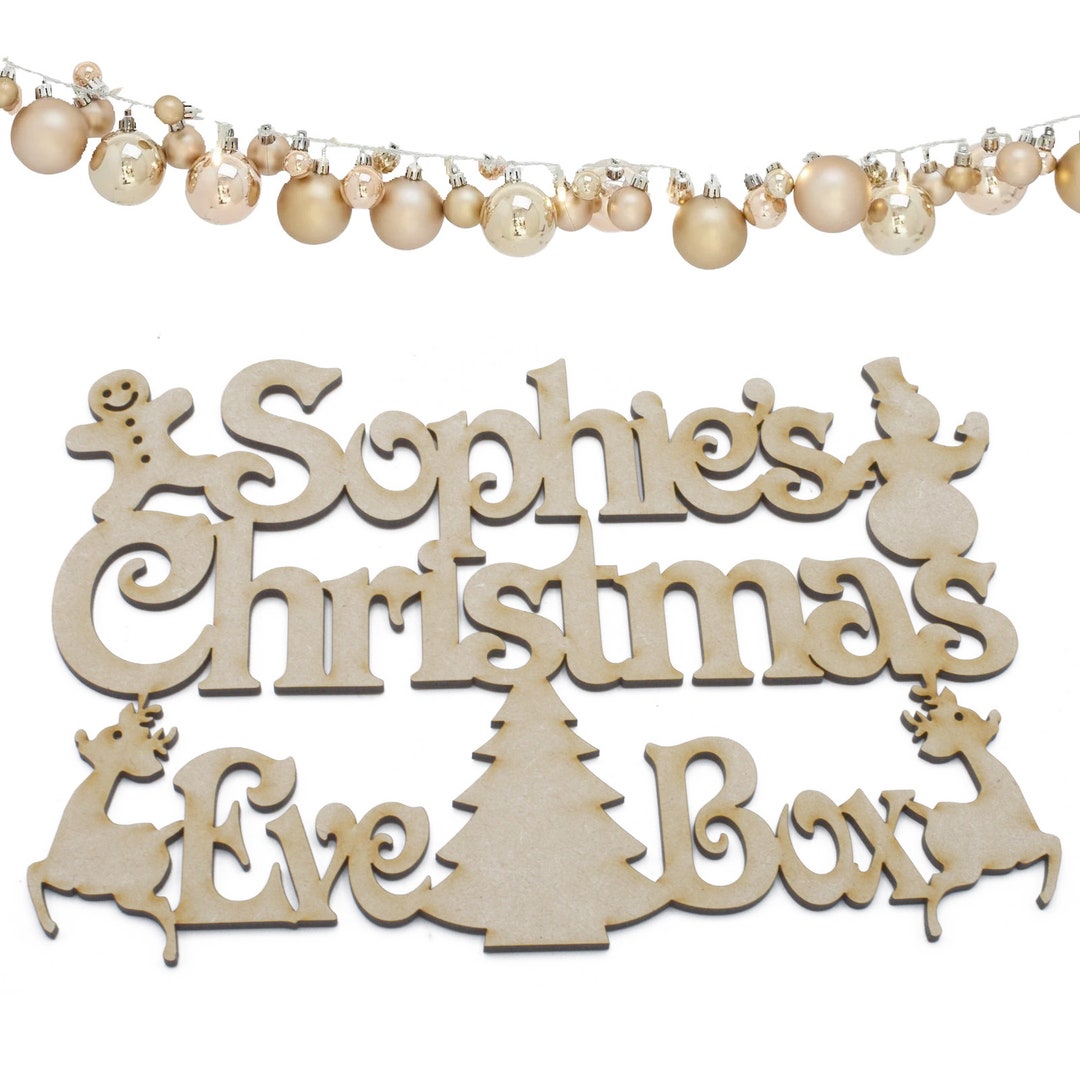 Personalized Christmas Eve Box Sign: MDF Craft Decoration - Etsy UK