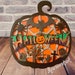 Halloween Scary Pumpkin Wooden 3D Layered Spooky Sign Wall or Door ...