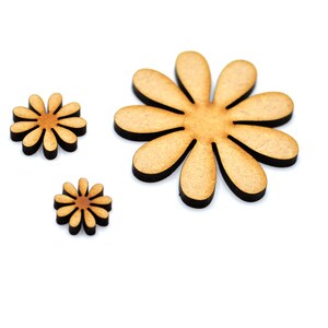 Wooden Daisy Flowers Craft Shapes Scrapbooking Card Making Crafts ...