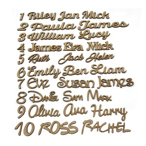 Personalised Script Names Words & Letters - Wooden Christmas High ...