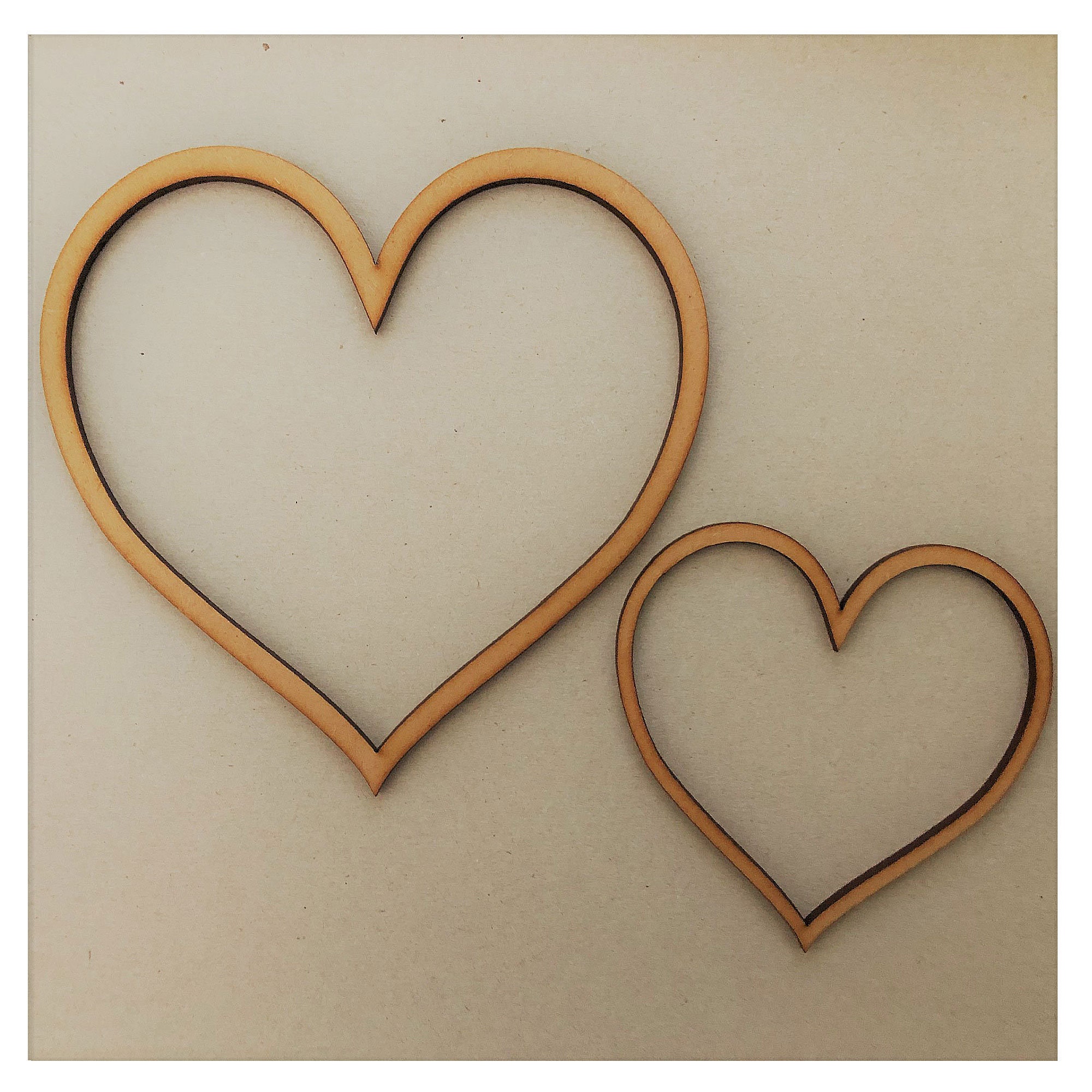 Heart Outline Shape Heart Shape MDF Heart Wooden Heart - Etsy UK