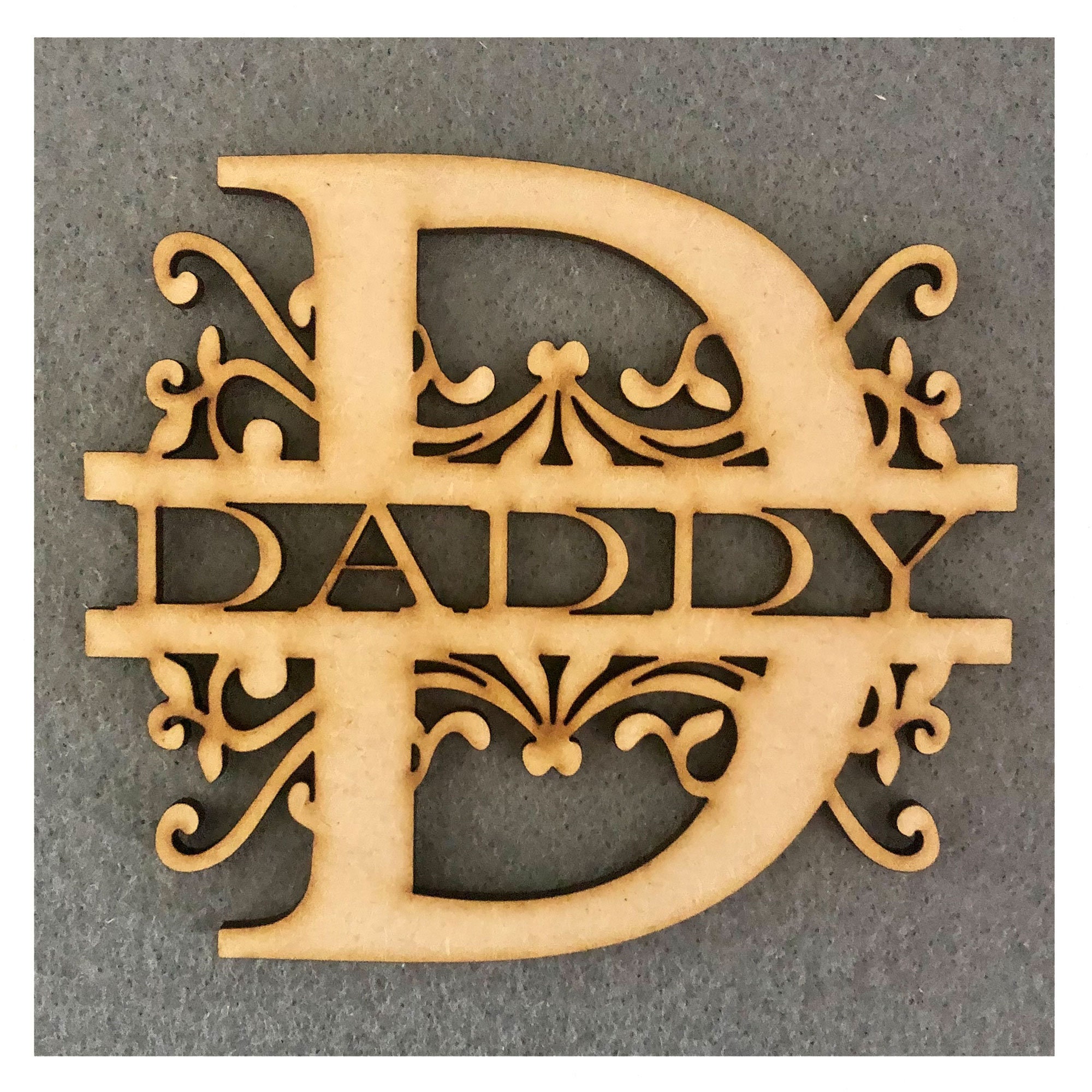 Wooden MDF DADDY Monogram Letter Perfect Fathers Day Gift - Etsy UK