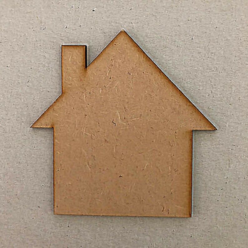 New Home MDF House Craft Shape Wooden Blank Gift Tags - Etsy