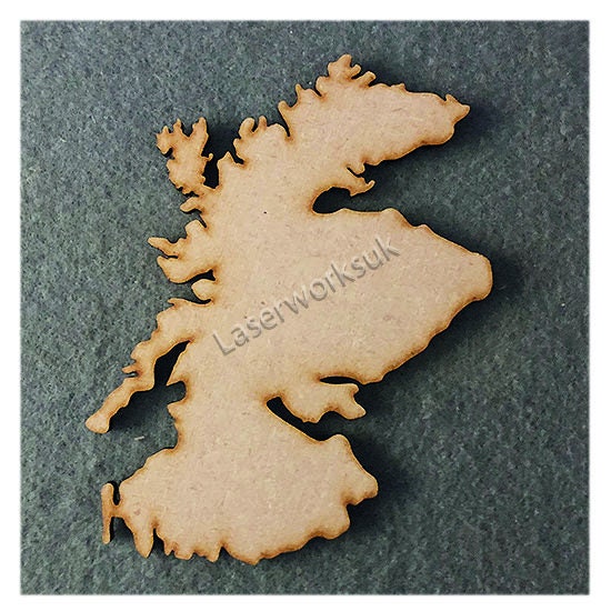 Map of Scotland Wooden Outline Cut Out Scottish Map Mdf Map | Etsy UK