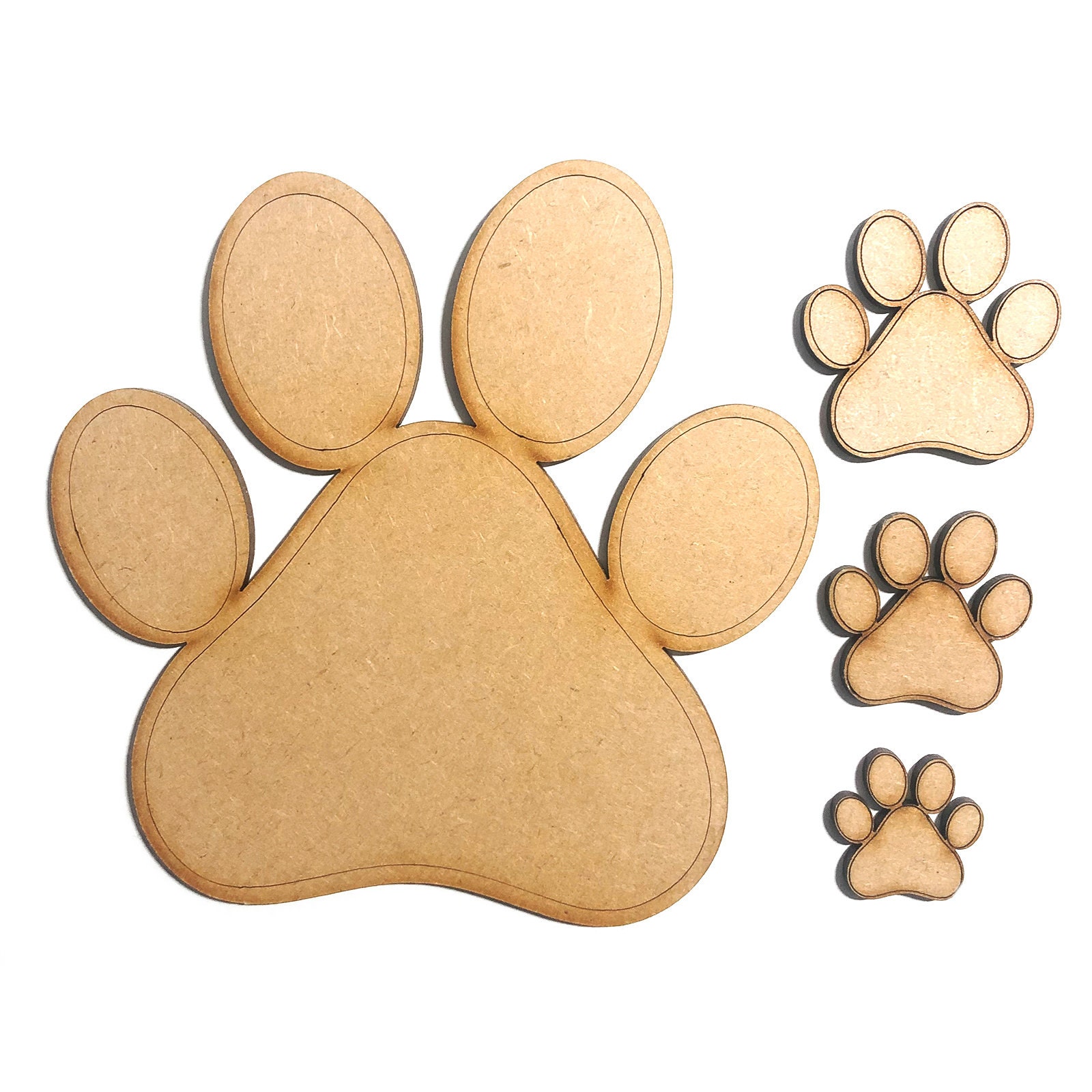 Wooden Dog Paw Shapes Wooden Pet Paws Craft Paws Paw - Etsy UK