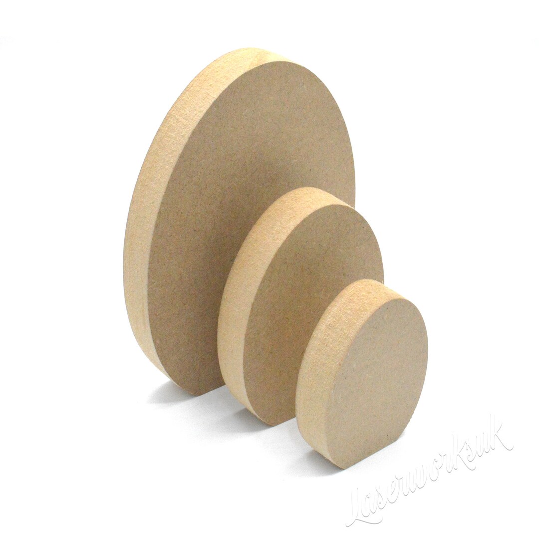 Freestanding Wooden Egg Shapes: 18mm MDF, Unpainted Easter Decor - Etsy UK