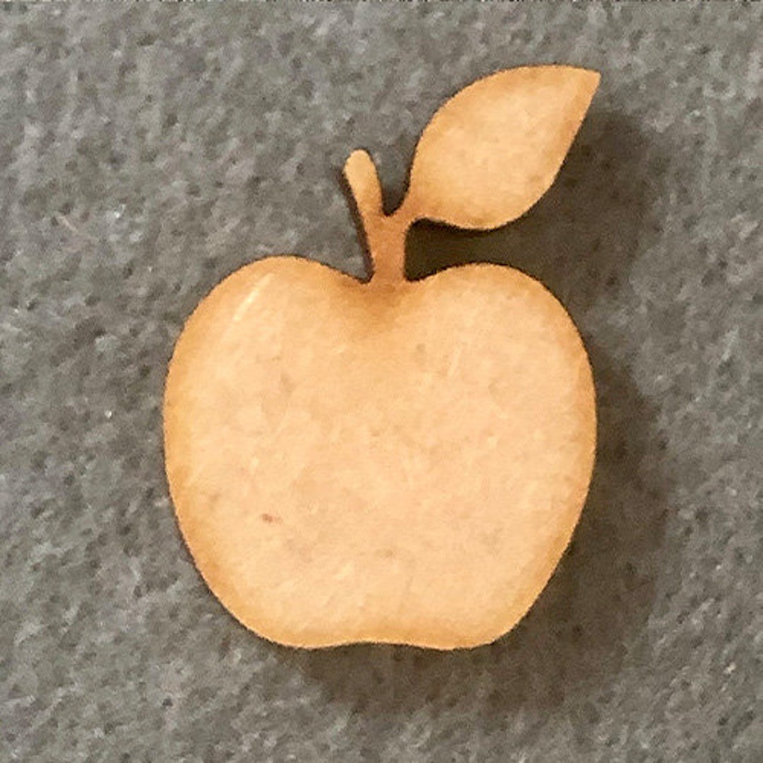 Teacher Apple MDF Best Teacher Gift Craft Shapes Wooden Blank End of ...