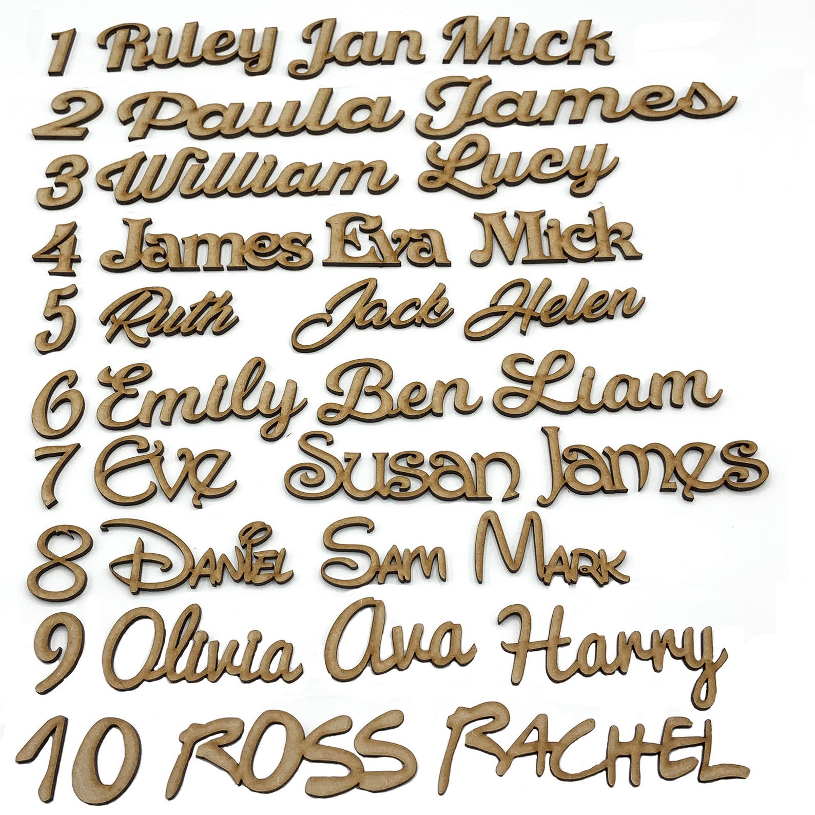 Personalised Script Names Words & Letters Wooden Christmas - Etsy UK