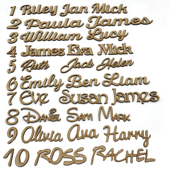 Personalised Script Names Words & Letters Wooden Christmas - Etsy UK