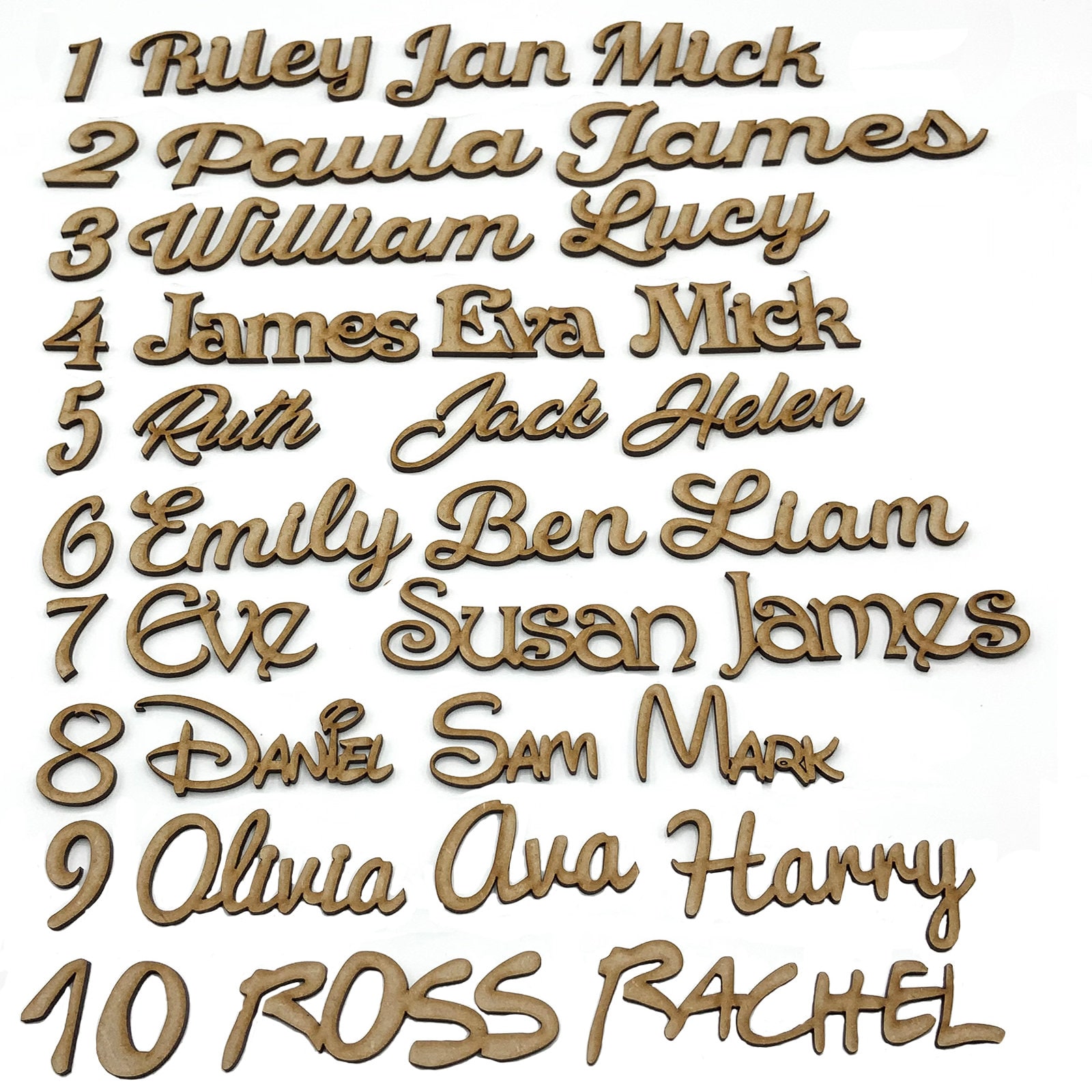 Personalised Script Names Words & Letters Wooden Christmas - Etsy UK